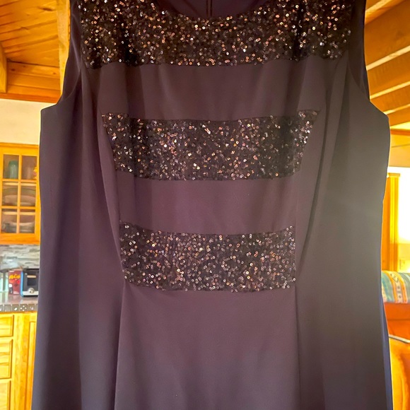 Le Bos | Dresses | Deep Blue Sequin Full Length Evening Dress With ...